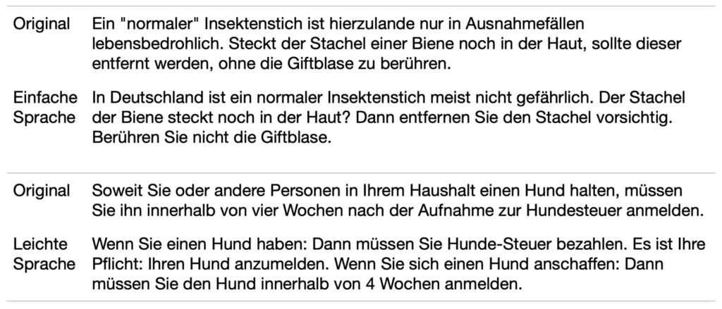 Textvereinfachung und Methoden des Maschinellen Lernens